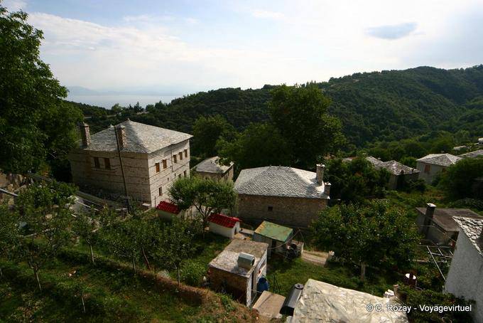 Traditionelle Häuser Pinakates, Pilion - Griechenland